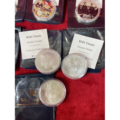 Coins - The RMS Titanic Silver Coin collection. 13x USA 1oz .999 silver ...