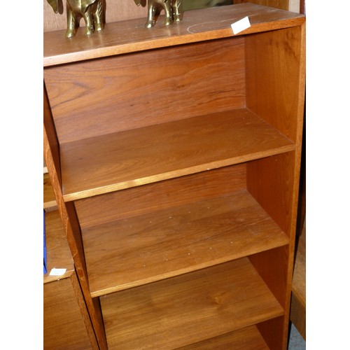 TEAK EFFECT 4 SHELF BOOKCASE