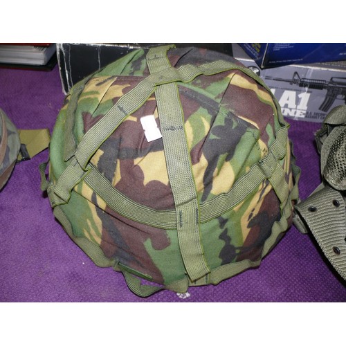 NATO ARMY CAMO HELMET WITH LABEL