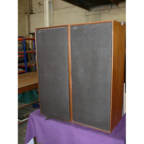 VERY LARGE PAIR OF SPEAKERS WITH TEAK SURROUND CELESTION DITTON 25