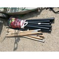 BUNDLE OF WOODEN AND PLASTIC TUBING