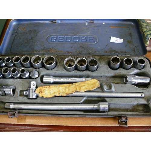 GEDORE SOCKET SET IN METAL CASE
