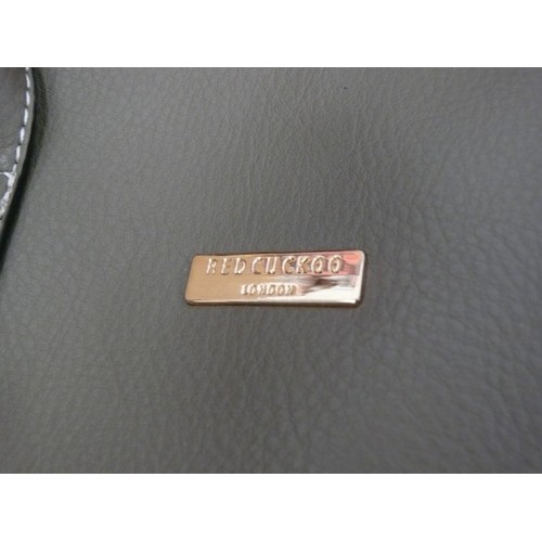 GREY RED CUCKOO LADIES HANDBAG