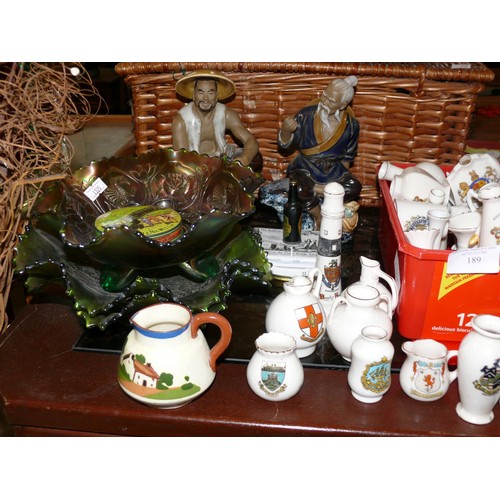 LARGE COLLECTION OF CRESTWARE TO INCLUDE A LIGHTHOUSE, A CAT AND A DOG ...