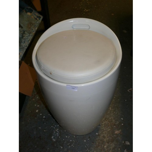RETRO STORAGE STOOL WITH PADDED SEAT