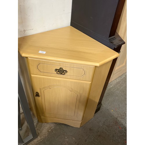 Small light wood corner unit