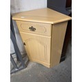 Small light wood corner unit