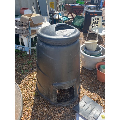 Large black compost bin