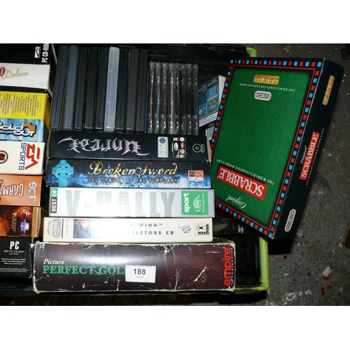 Crate of vintage CD Rom games including several Unreal tournament ...