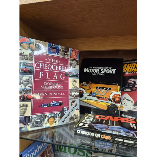 Shelf of motorsport books