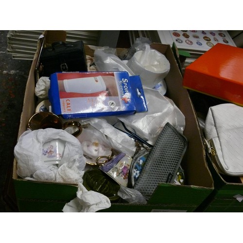 2 boxes of mixed items to include woodworking books, toiletries, fine ...