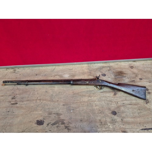 Victorian smoothbore percussion cap musket, muzzle loading two band ...