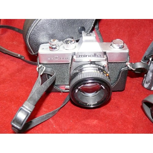 2 vintage Minolta cameras