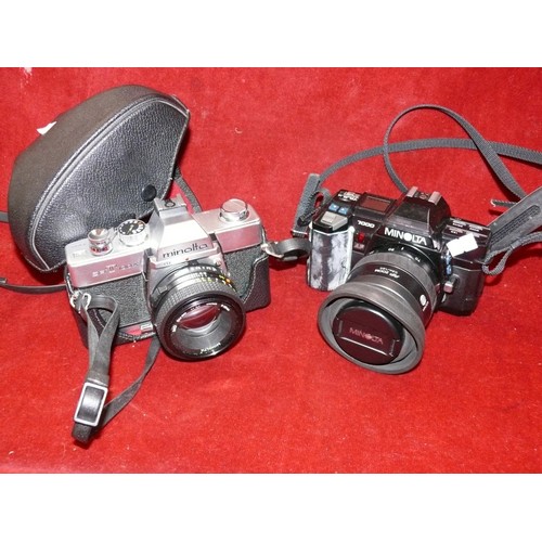 2 vintage Minolta cameras