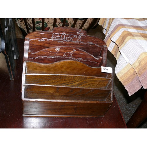 2 wooden letter racks