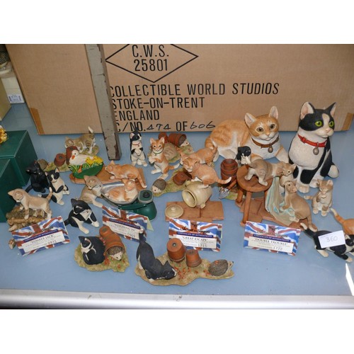 Collection of Sherratt & Simpson cat figures