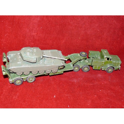 Box of Dinky military vehicles