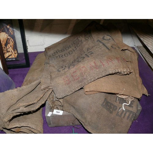 Nice collection of vintage hessian sacks