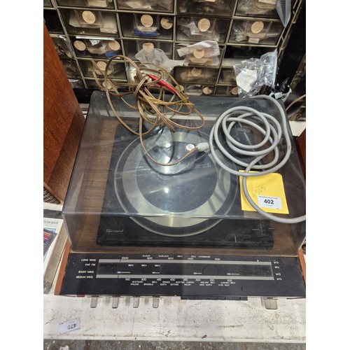 Garrard Marconiphone record player and radio tuner with speakers, part ...