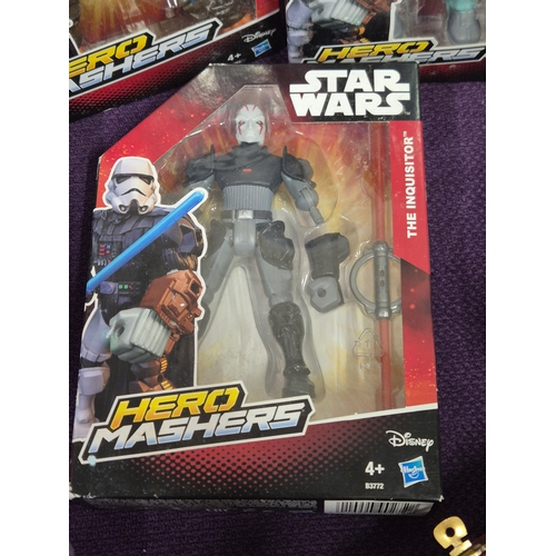 3 Star Wars Hero Mashers figures Jar Jar Binks, The Inquisitor and ...
