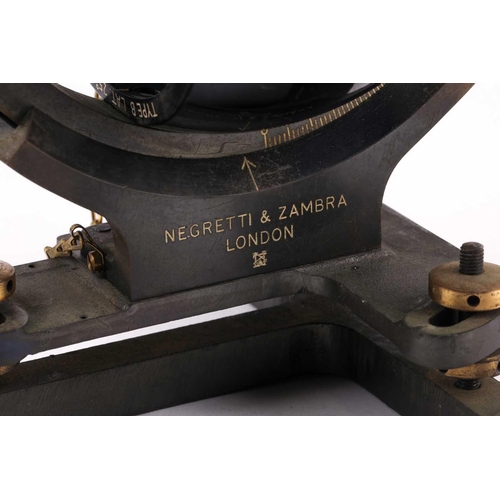 A 20th-century Negretti Zambra of London sunshine recorder with black ...