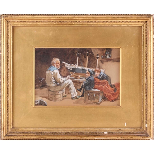 Gordon Frederick Browne RI. RBA (1858 - 1932) British, 'Sons of Neptune ...