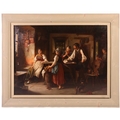 Rudolf Eduard Hauser (1818-1891) German, 'Der Brief' [The Letter ...