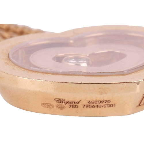 Chopard - a 'Happy Spirit' heart pendant on chain, set to the centre ...