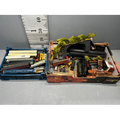 2 boxes of train items