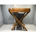 Dom Perignon wood champagne tray on stand