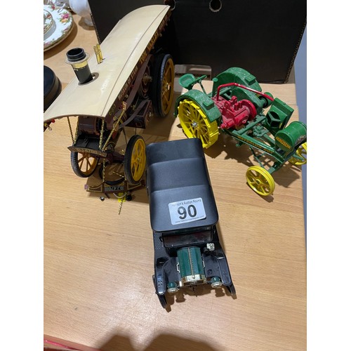 ERTL Waterloo boy tractor + Tractor engine + vintage car