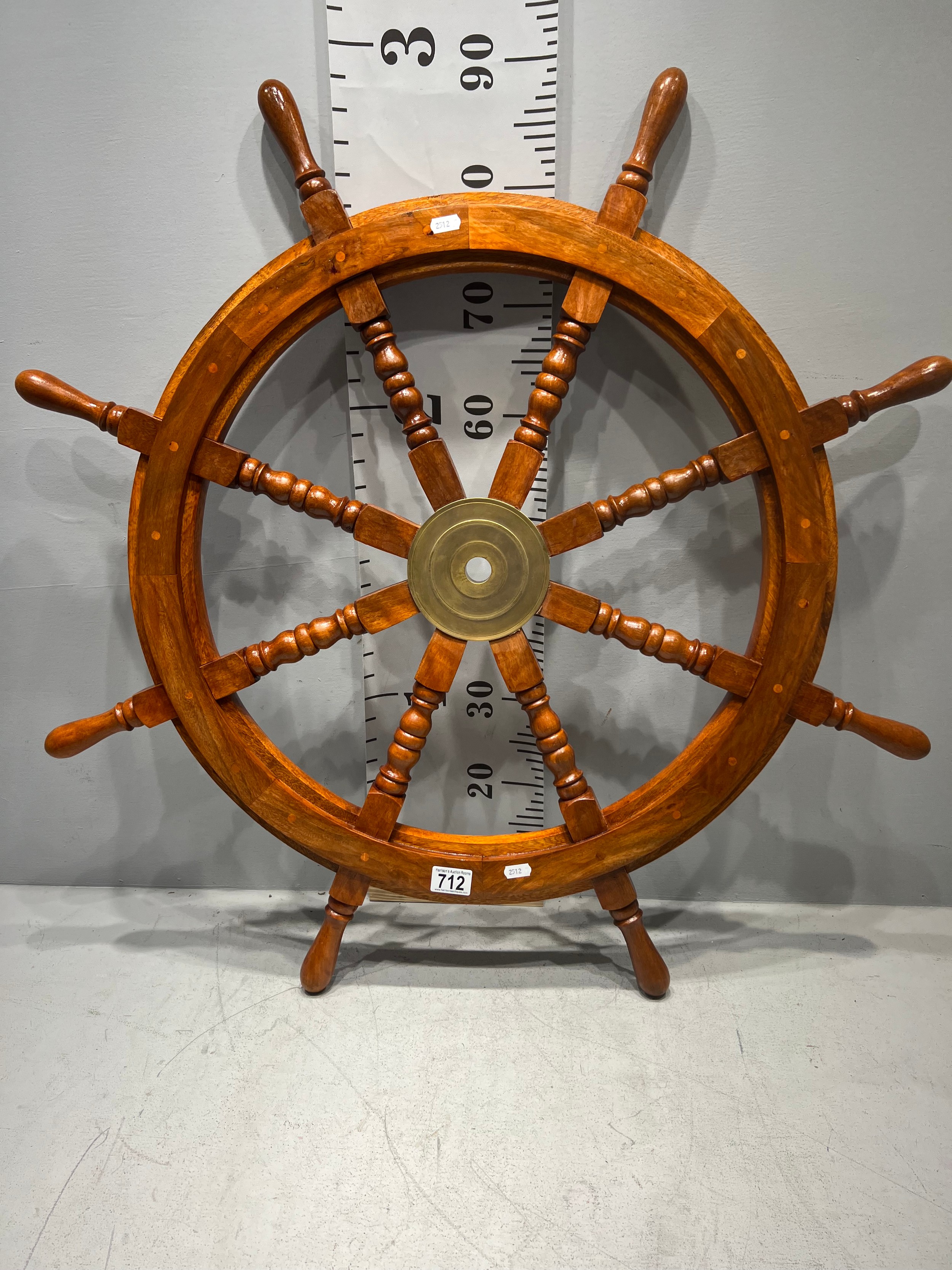Large Wooden ships wheel