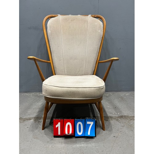 Blonde ercol high back Windsor chair