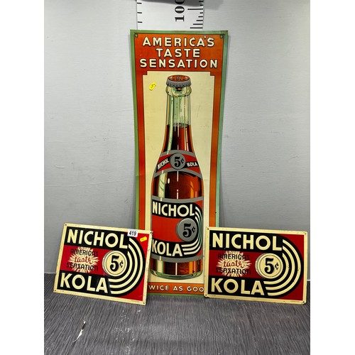 1 Large + 2 small nichol kola signs