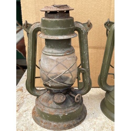 2 Military tilly lamps gremlin made in England