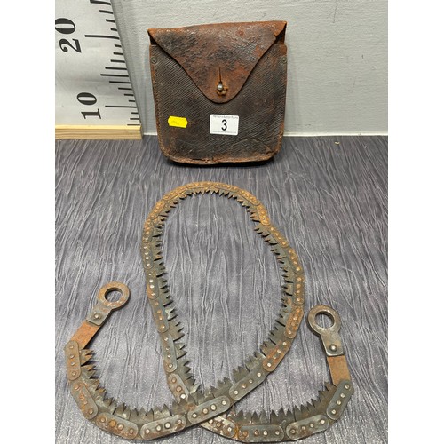 WW2 USA diggton military folding trench saw circa 1942 in case