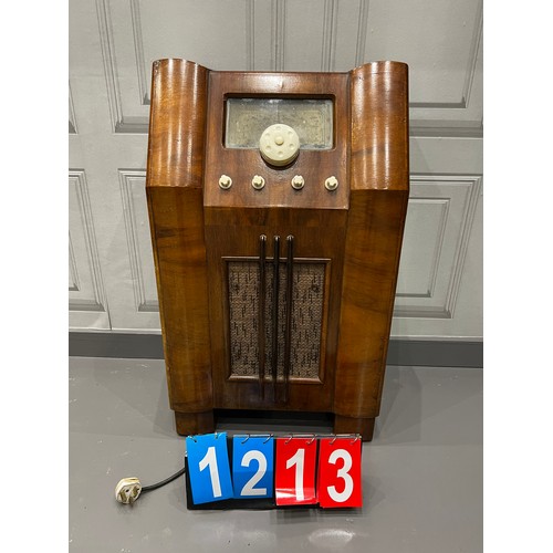 Antique walnut radio