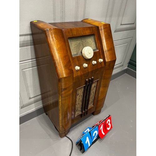 Antique walnut radio
