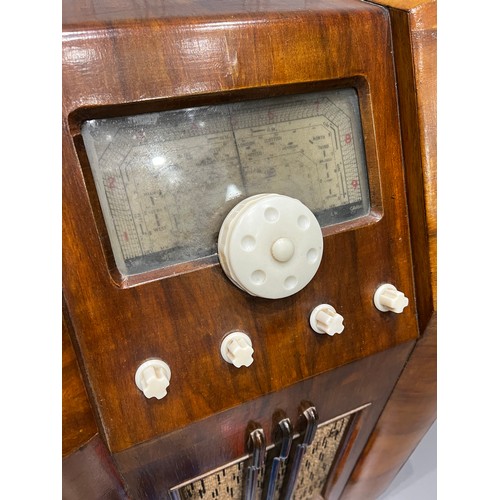 Antique walnut radio