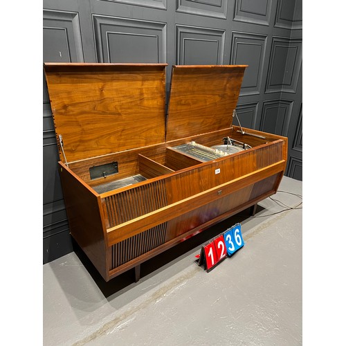 Mid century teak HMV radiogram clean