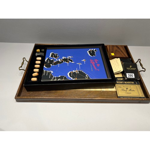 Remy martin tray with games & coasters