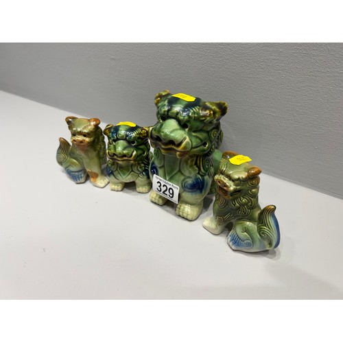 4 Chinese foo dogs