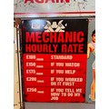 Mechanic metal advertising sign small