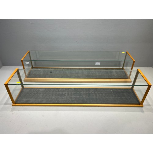 Pair of large display cases