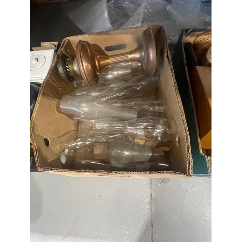 Box oil lamp funnels + copper oil lamp