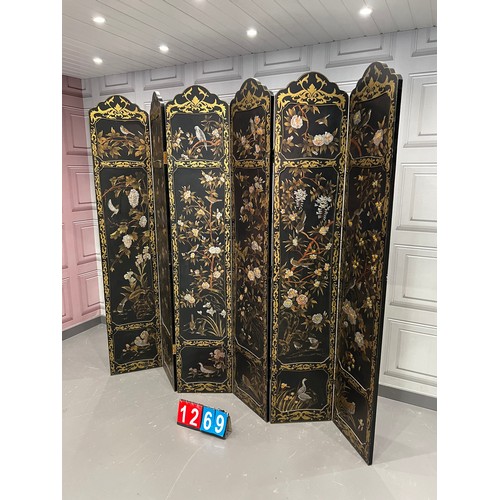 Very large quality oriental dress screen