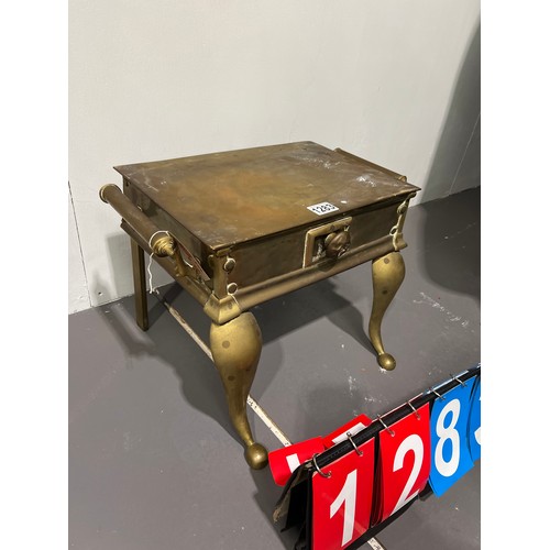 Early brass fire stool