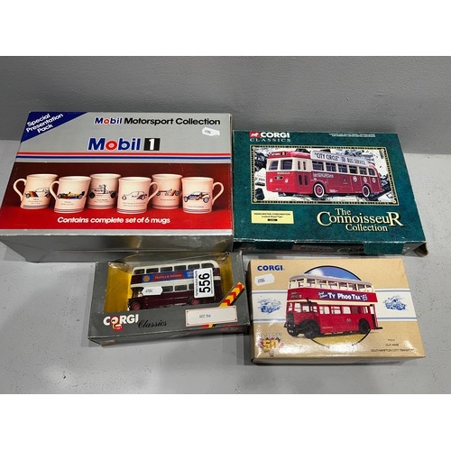 3 Classic corgi vehicles + box Mobil mug collection