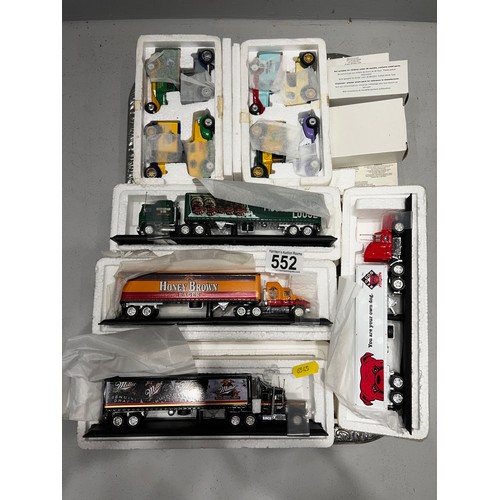 Tray collectable lorries, vans etc in polystyrene boxes