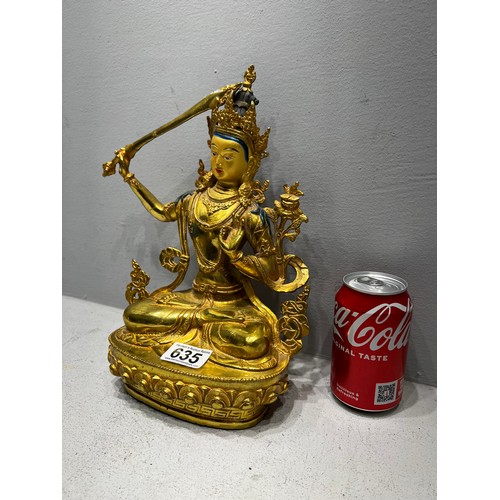 Large gilt bronze God figure